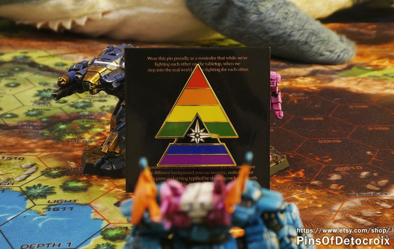 Trans and Pride Battletech Chevron Lapel Pin - Etsy