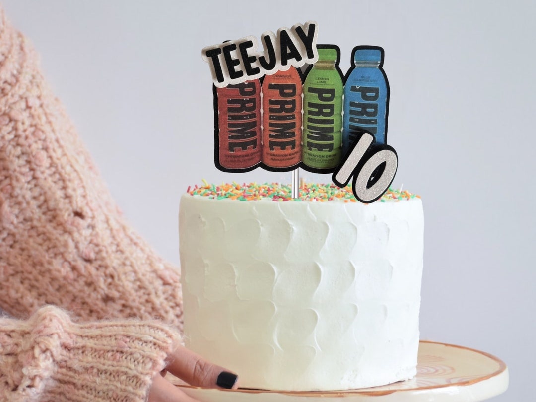 Prime Drink Personalised Glitter Cake Topper Birthday - Etsy