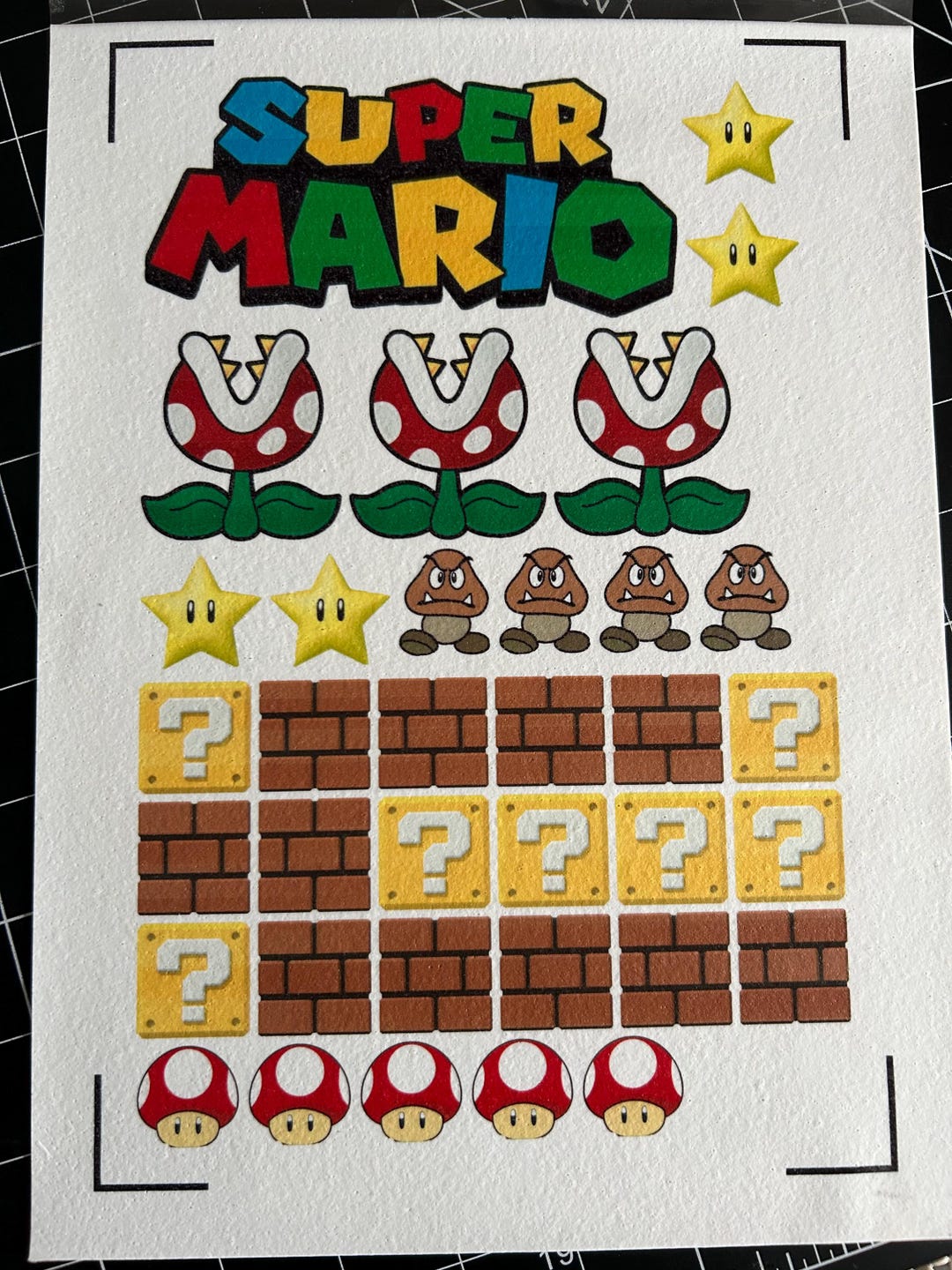 Super Mario Edible Icing Sheet Cake Toppers, Edible Cake/cupcake ...
