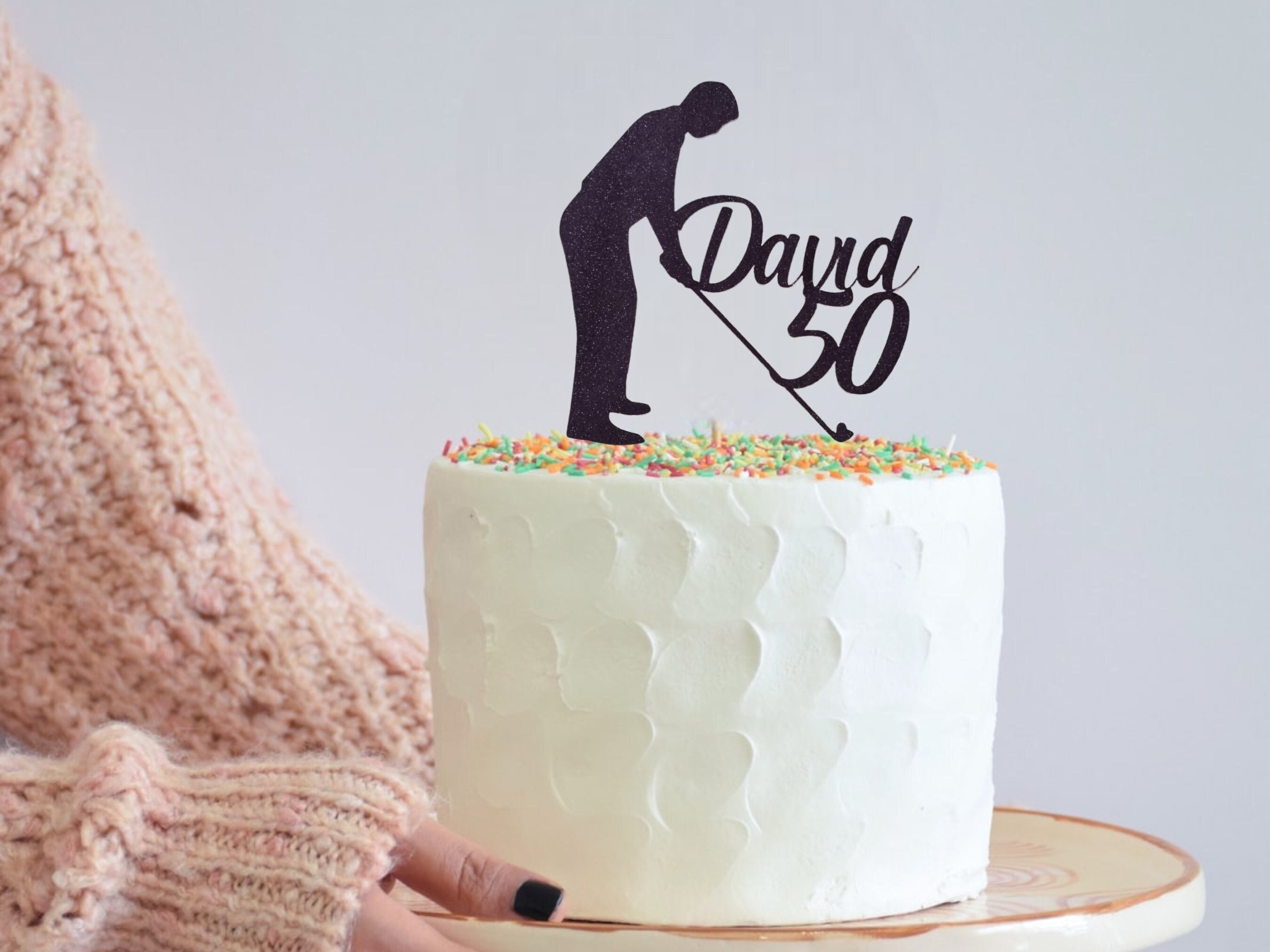 Golf Cake Topper Golf Birthday Cake Topper Golfing Cake - Etsy