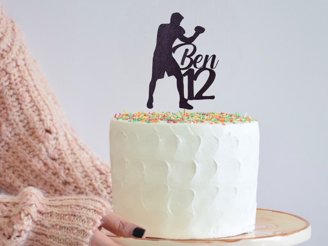 Boxing Cake Topper, Boxer Cake Topper, Martial Arts Cake Topper, Boxing ...