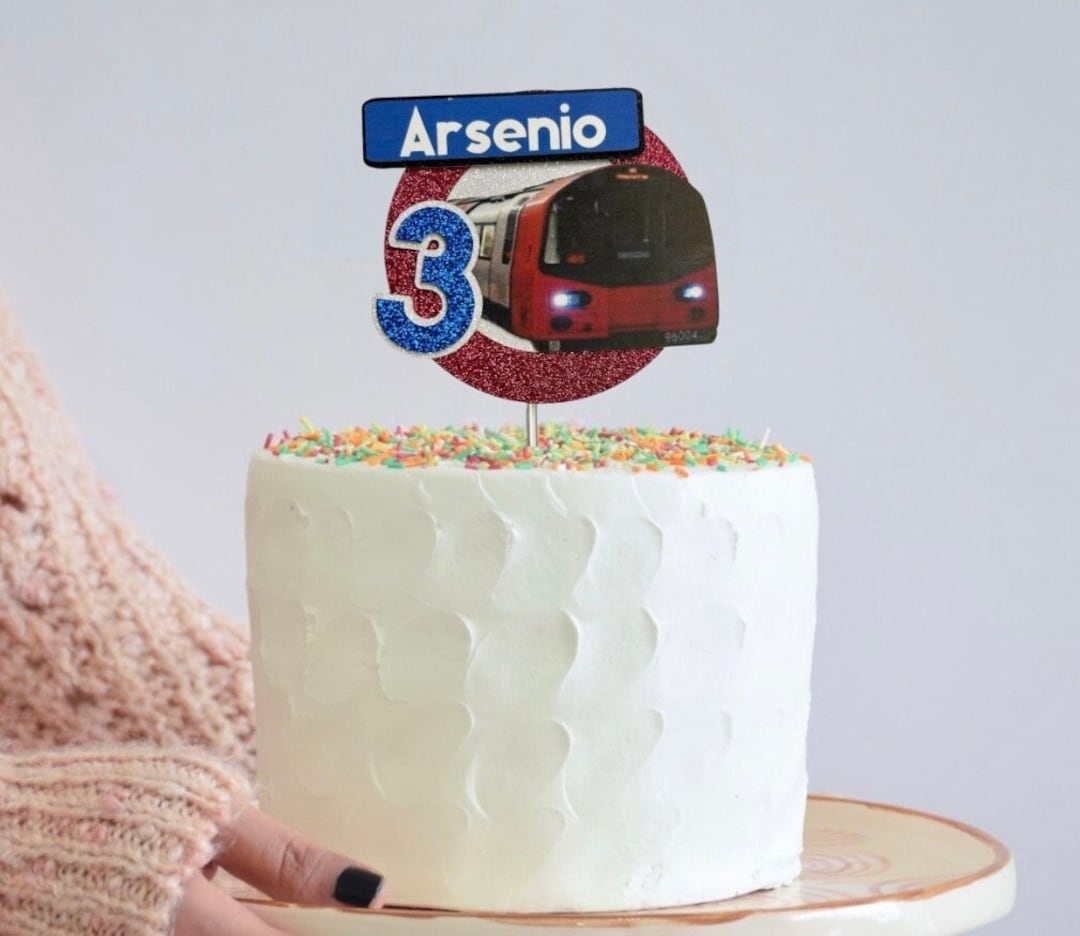 Underground Tube Cake Topper, Train Cake Topper, Underground Train ...