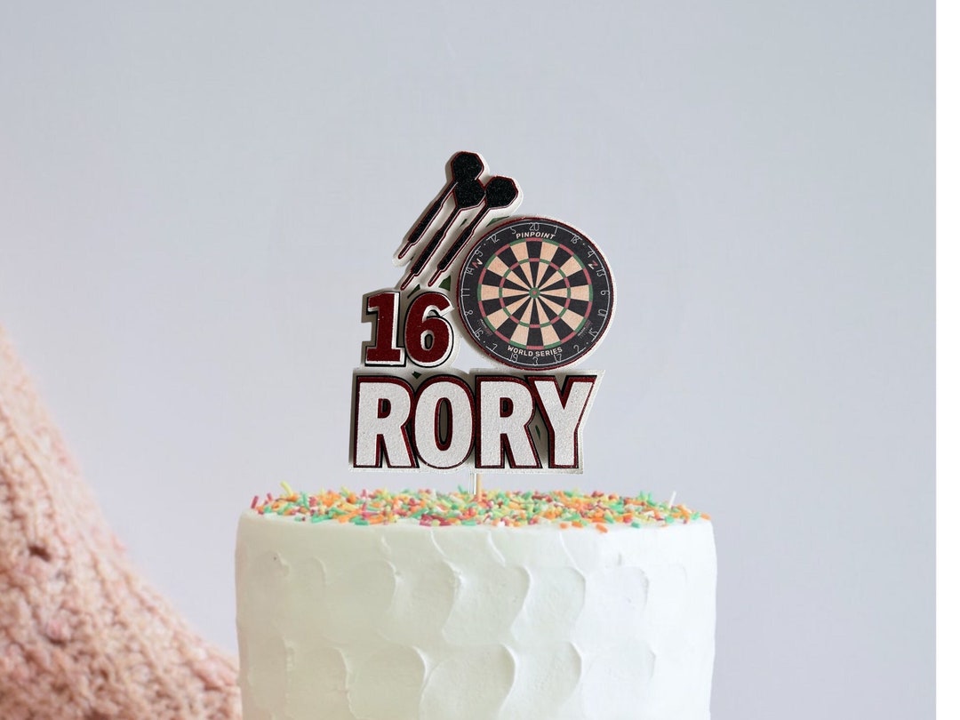 Darts Cake Topper, Dartboard Birthday Cake Topper, Pub Game - Etsy