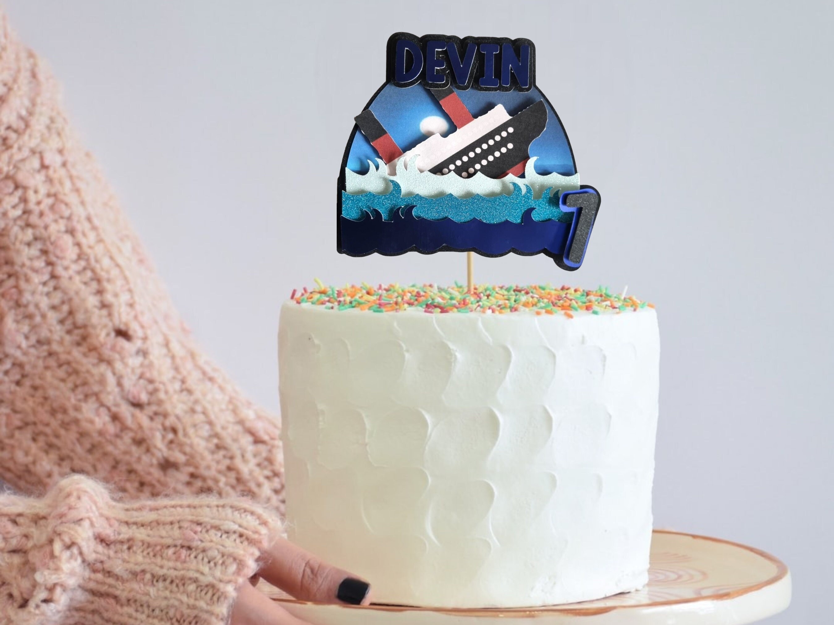 Titanic Cake Topper, Boat Cake Topper, Ship Cake Topper, Titanic Ship ...