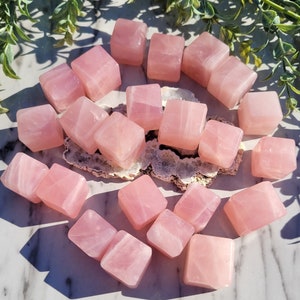 Rose Quartz Crystal Cubes - Etsy