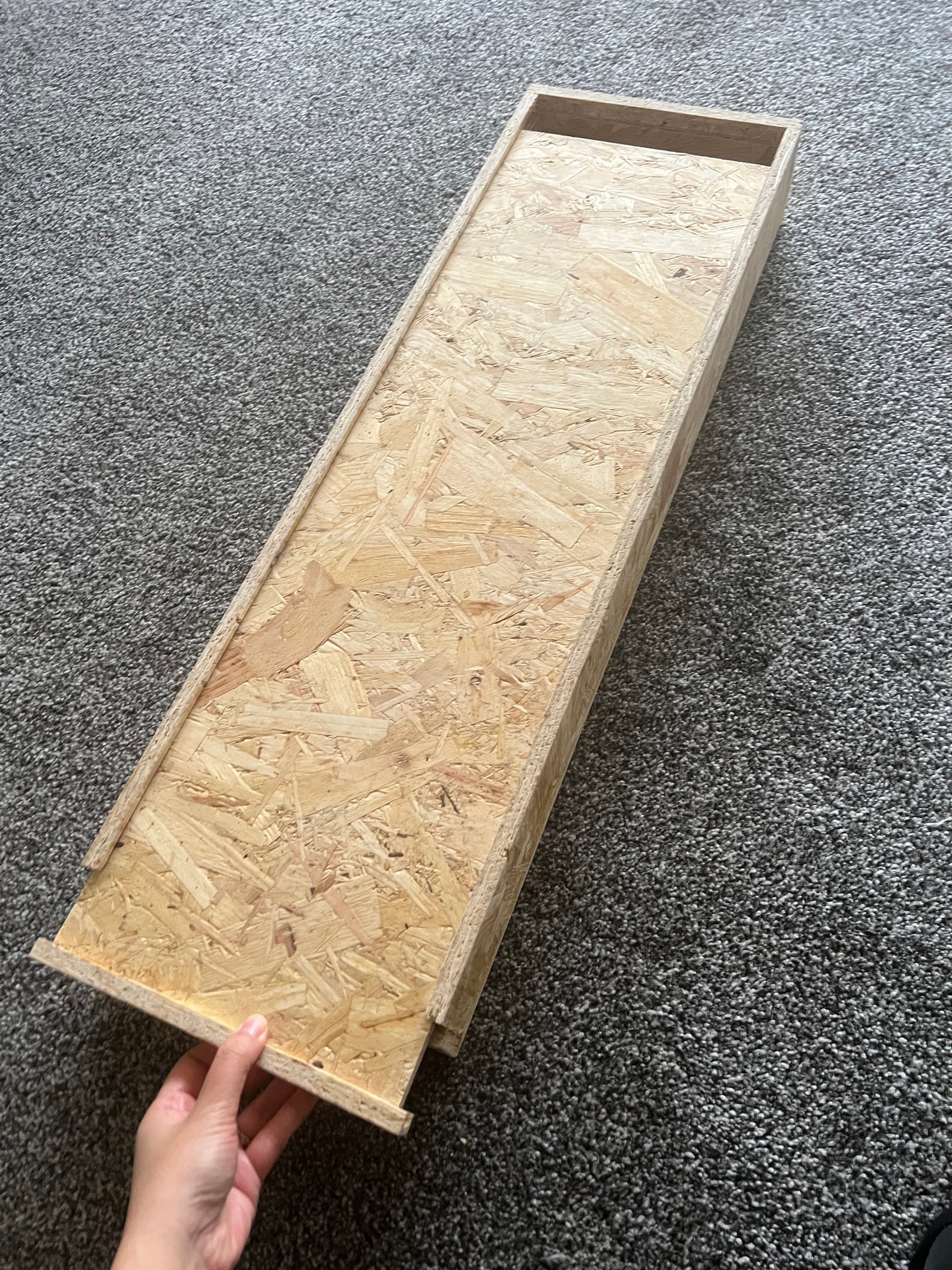 Handmade Wooden Box Custom OSB Oriented Strand Board Box With Sliding ...