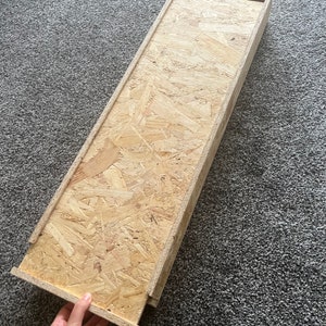 Handmade Wooden Box Custom OSB Oriented Strand Board Box With Sliding ...
