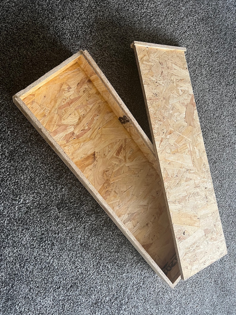 Handmade Wooden Box Custom OSB Oriented Strand Board Box With Sliding ...