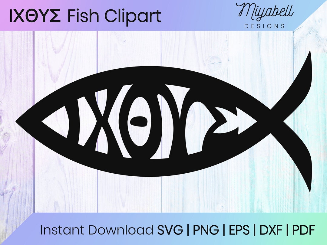 Ichthys Fish SVG: Christian Symbol Clipart (digital File) - Etsy