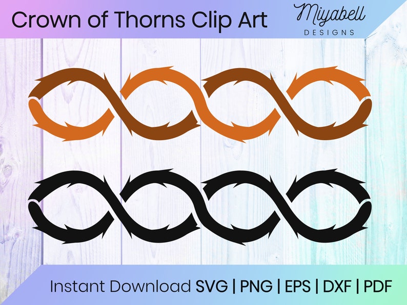 Crown of Thorns Clip Art, Catholic Art, Formats Svg, Pdf, Png, Eps, Dxf ...