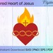 Sacred Heart of Jesus Christ Clipart, Multiple File Formats Svg, Pdf ...