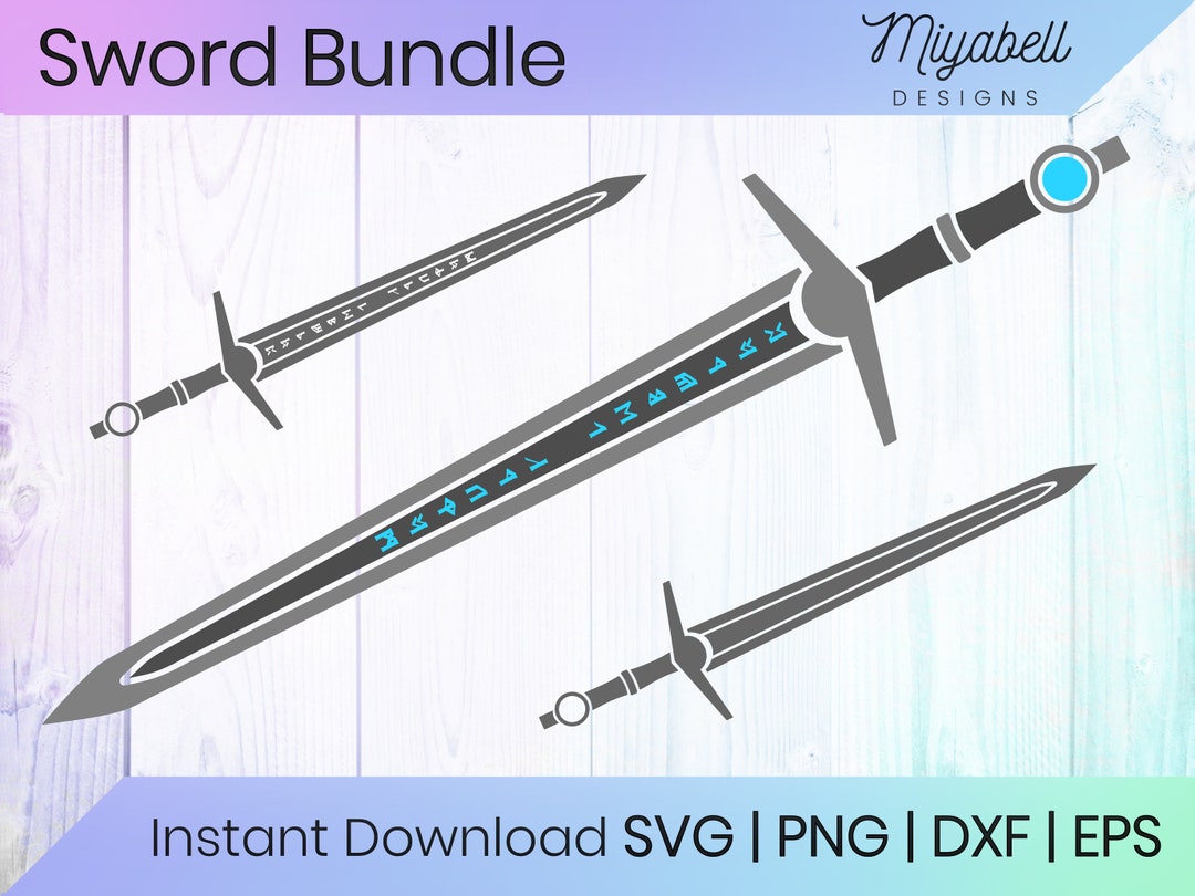 Runic Sword SVG: Fantasy Clipart, Cut Files (digital File) - Etsy
