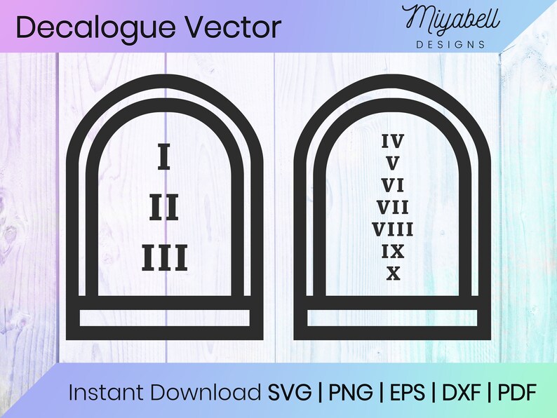 The Ten Commandments, Christian SVG, Format Svg, Png, Eps, Dxf, Pdf ...