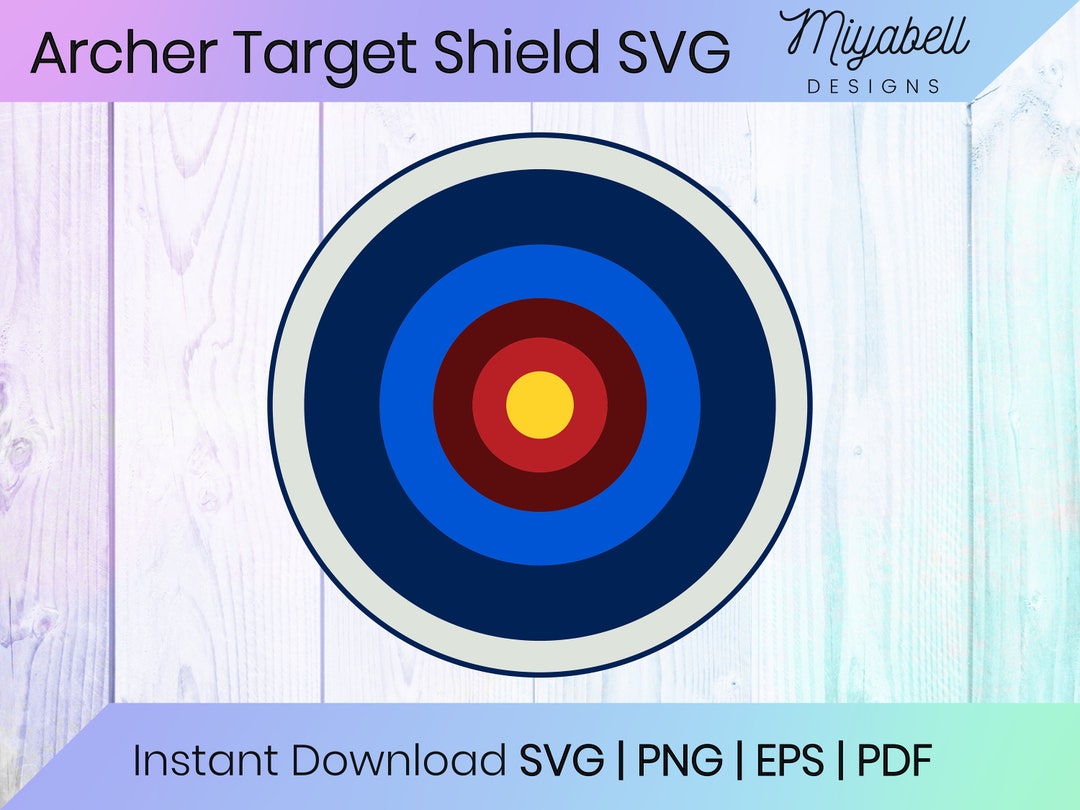 Aim Practice Target Shield, Printable Archer Target, Format Svg, Png ...