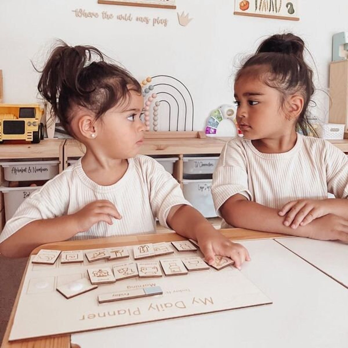 Wooden Daily Routine Chart My Daily Routine Routine Chart - Etsy