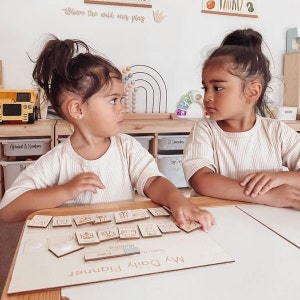 Wooden Daily Routine Chart, My Daily Routine, Routine Chart, Chore ...