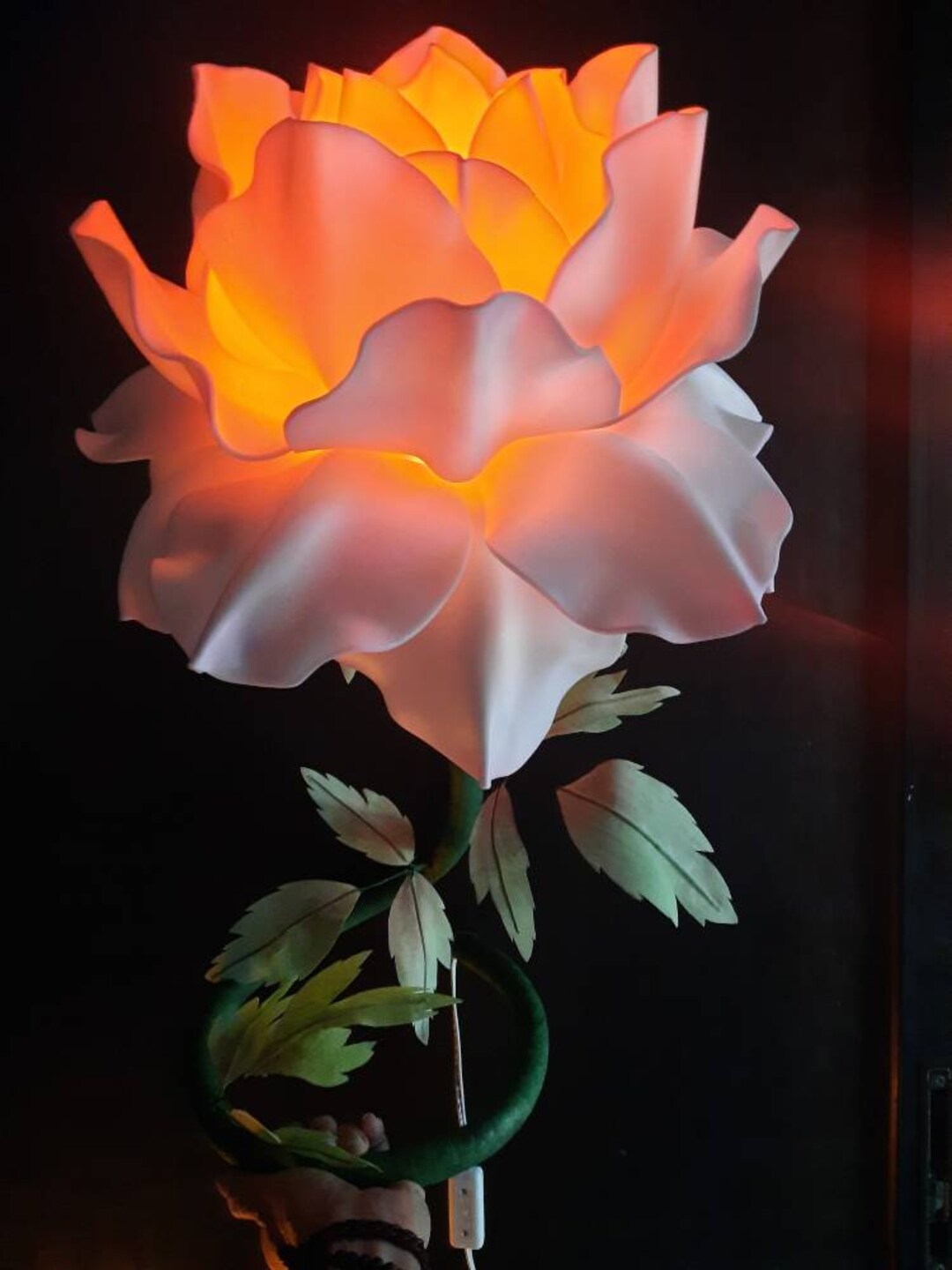 Big Flower Bedroom Nightlight Stand Lamp Peone Night Light Giant Peone ...