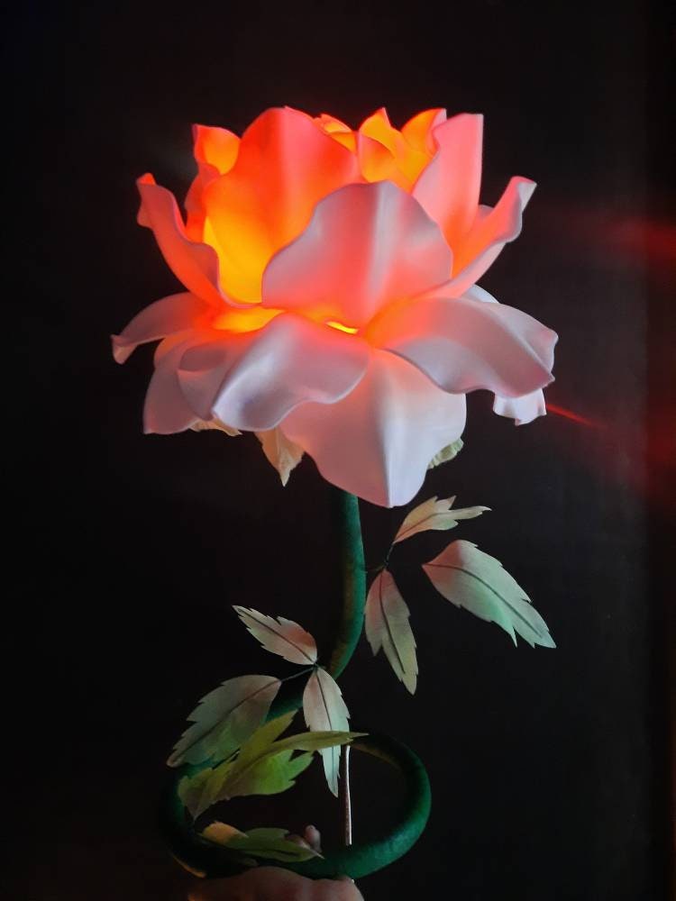 Big Flower Bedroom Nightlight Stand Lamp Peone Night Light Giant Peone ...