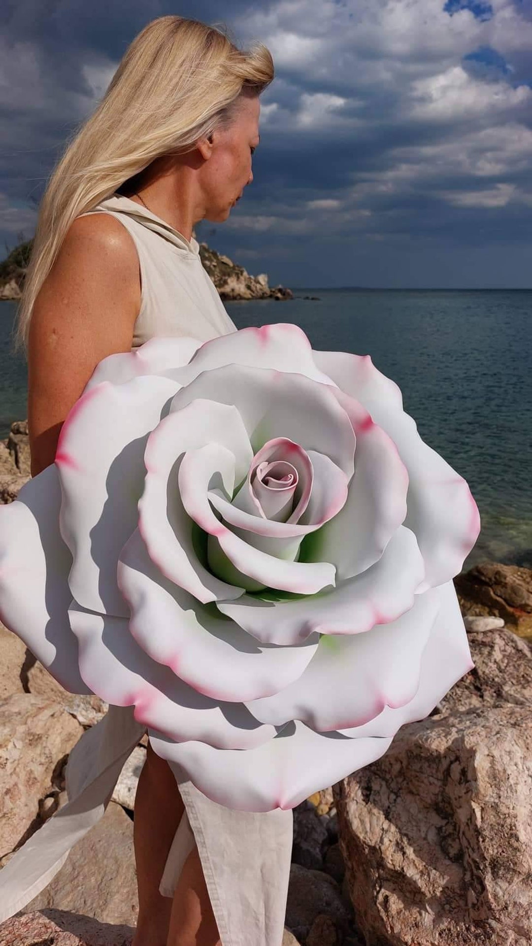 Big Flowers Giant Flowers Big Rose Decoration for Wedding Christening ...