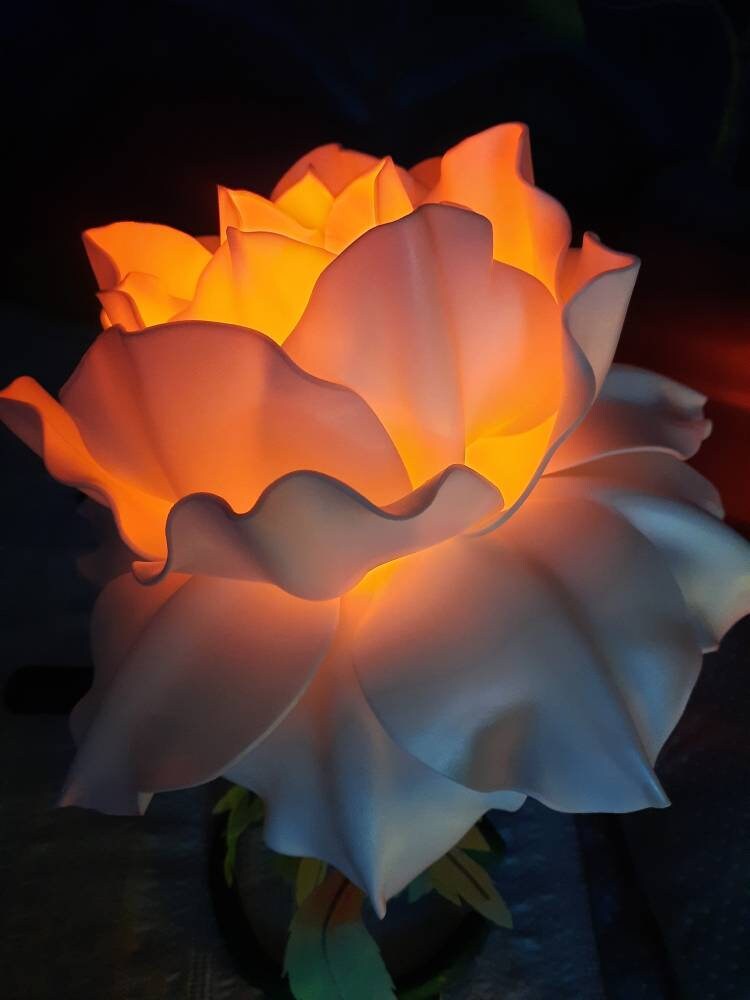 Big Flower Bedroom Nightlight Stand Lamp Peone Night Light Giant Peone ...