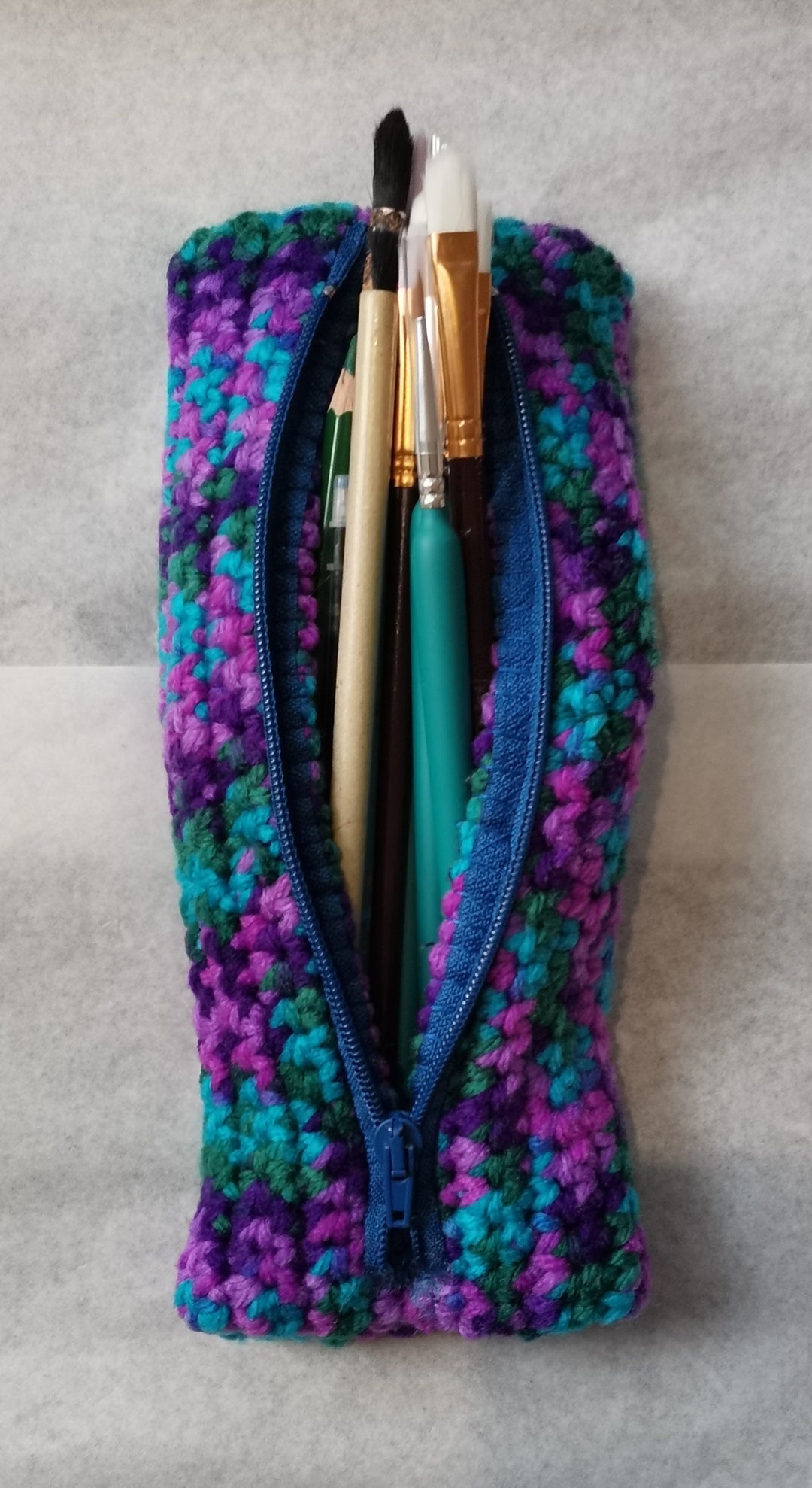Crochet Pencil Case / Pouch Handmade Gift - Etsy