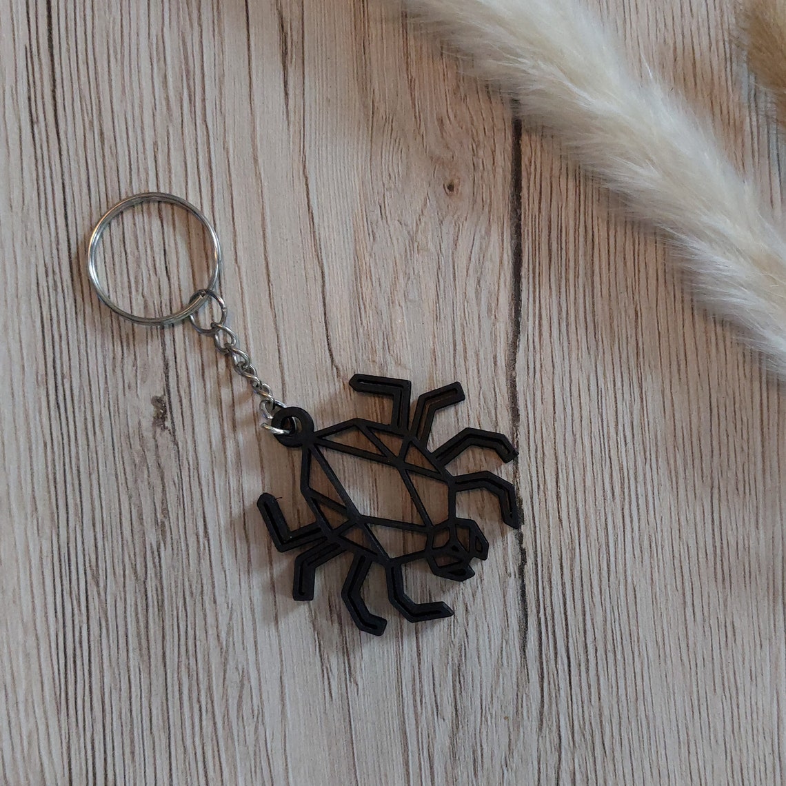 Spider Keychain/bag Charm, 3D Printed, Unique Gift, Black, White , Pla ...