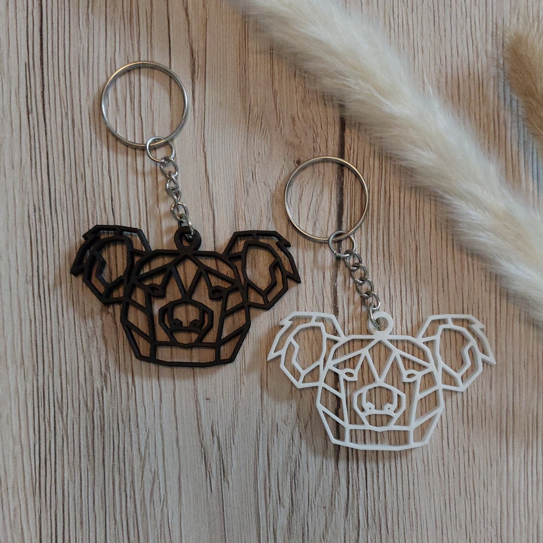 Koala Keychain/bag Charm, 3D Printed, Unique Gift, Black, White , Pla ...