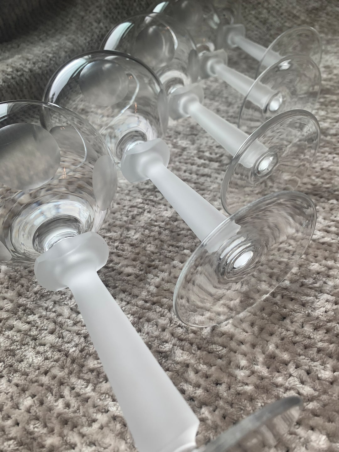 Mikasa Eclipse 7 Frosted Crystal Water Goblets - Etsy