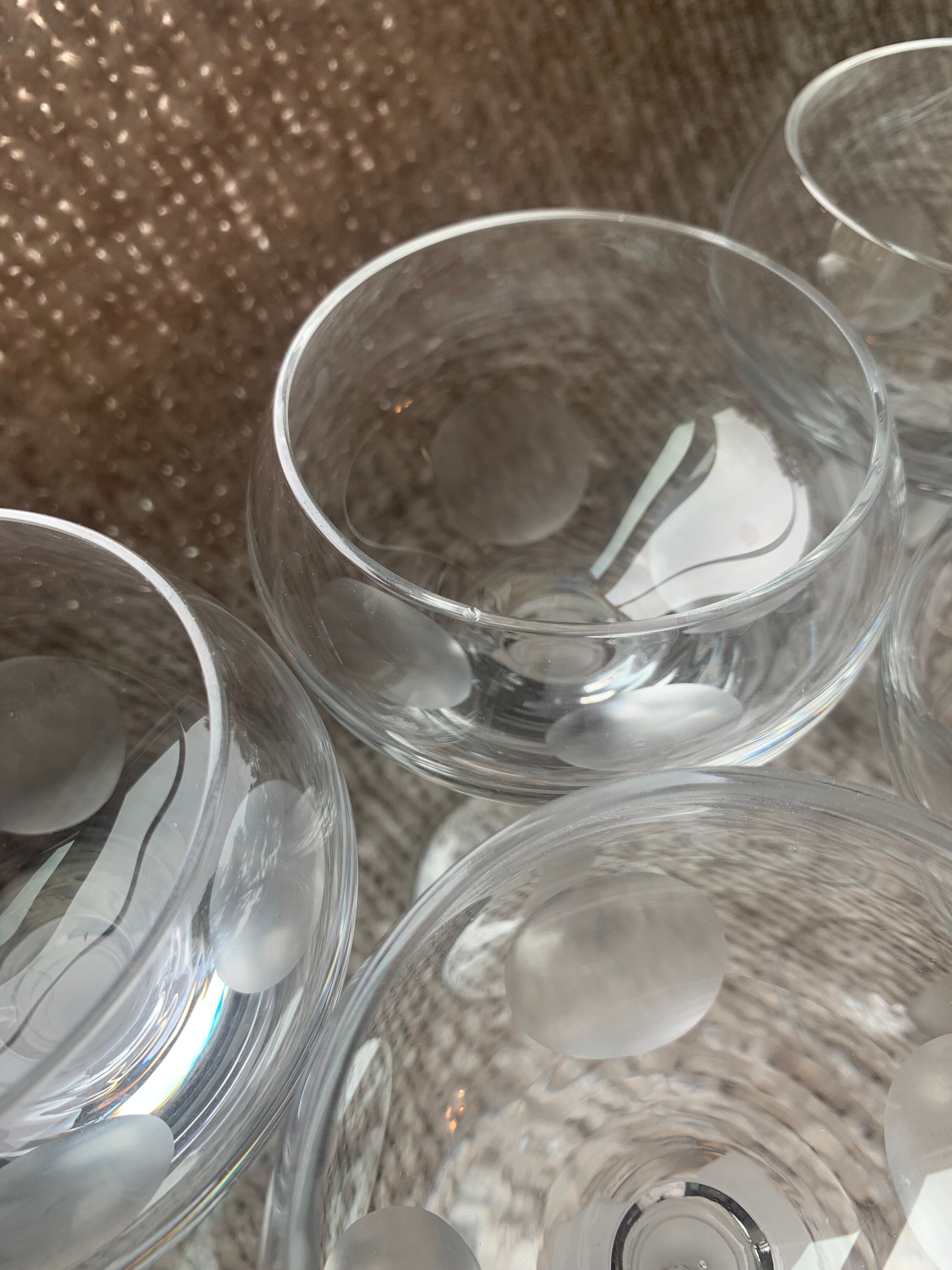 Mikasa Eclipse 7 Frosted Crystal Water Goblets - Etsy