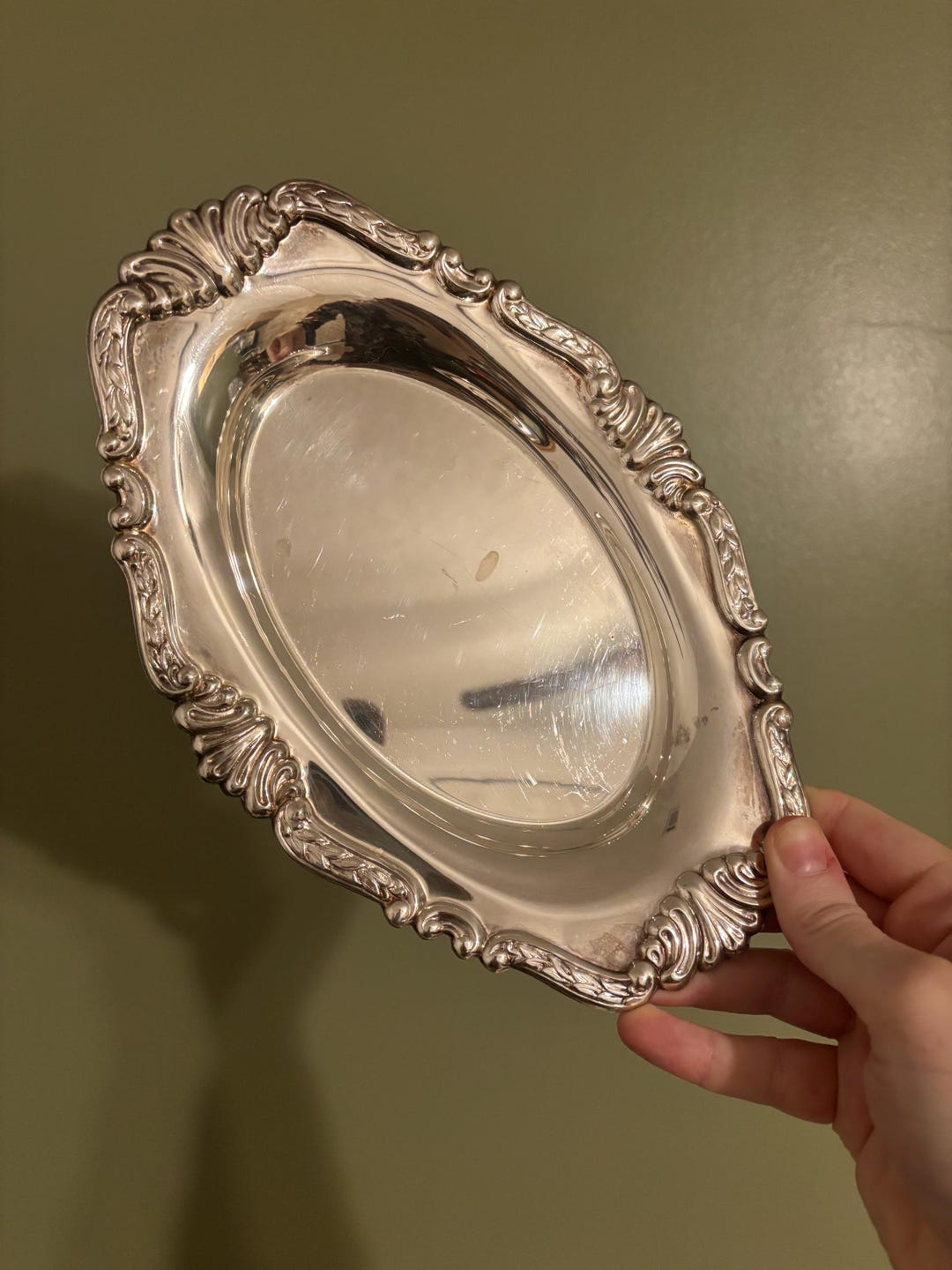 Vintage Silverplate Scroll Edged Small Serving Dish - Etsy