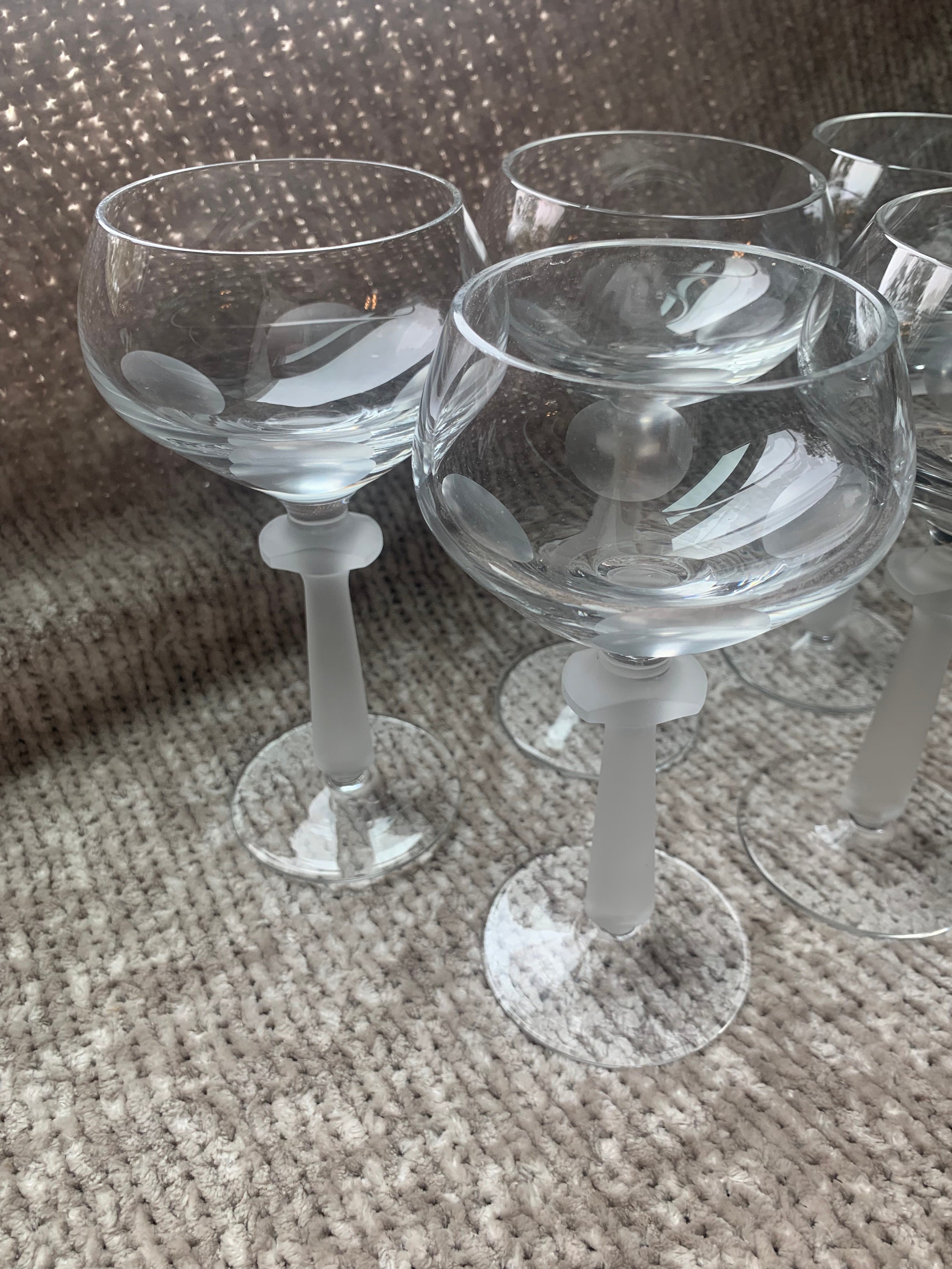 Mikasa Eclipse 7 Frosted Crystal Water Goblets - Etsy