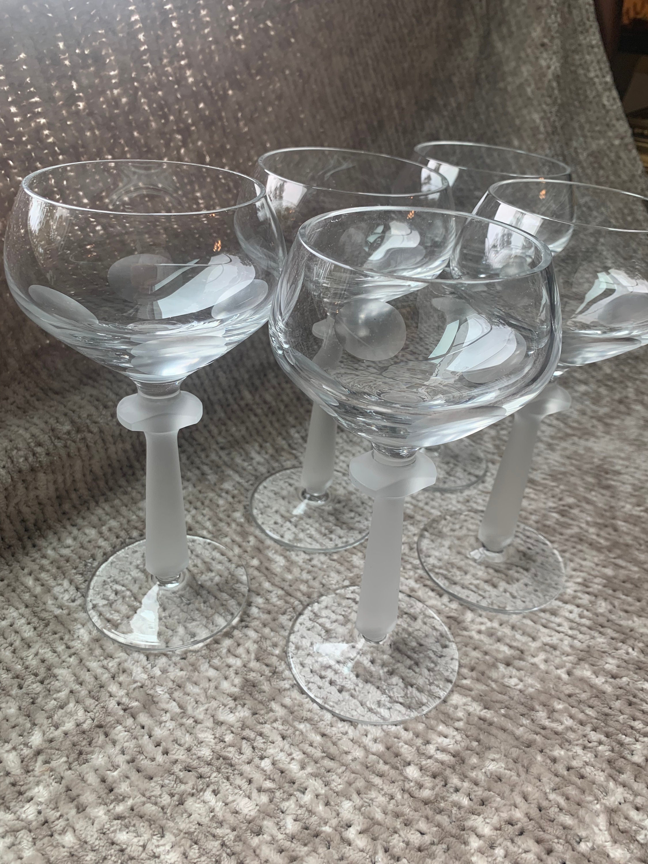 Mikasa Eclipse 7 Frosted Crystal Water Goblets - Etsy