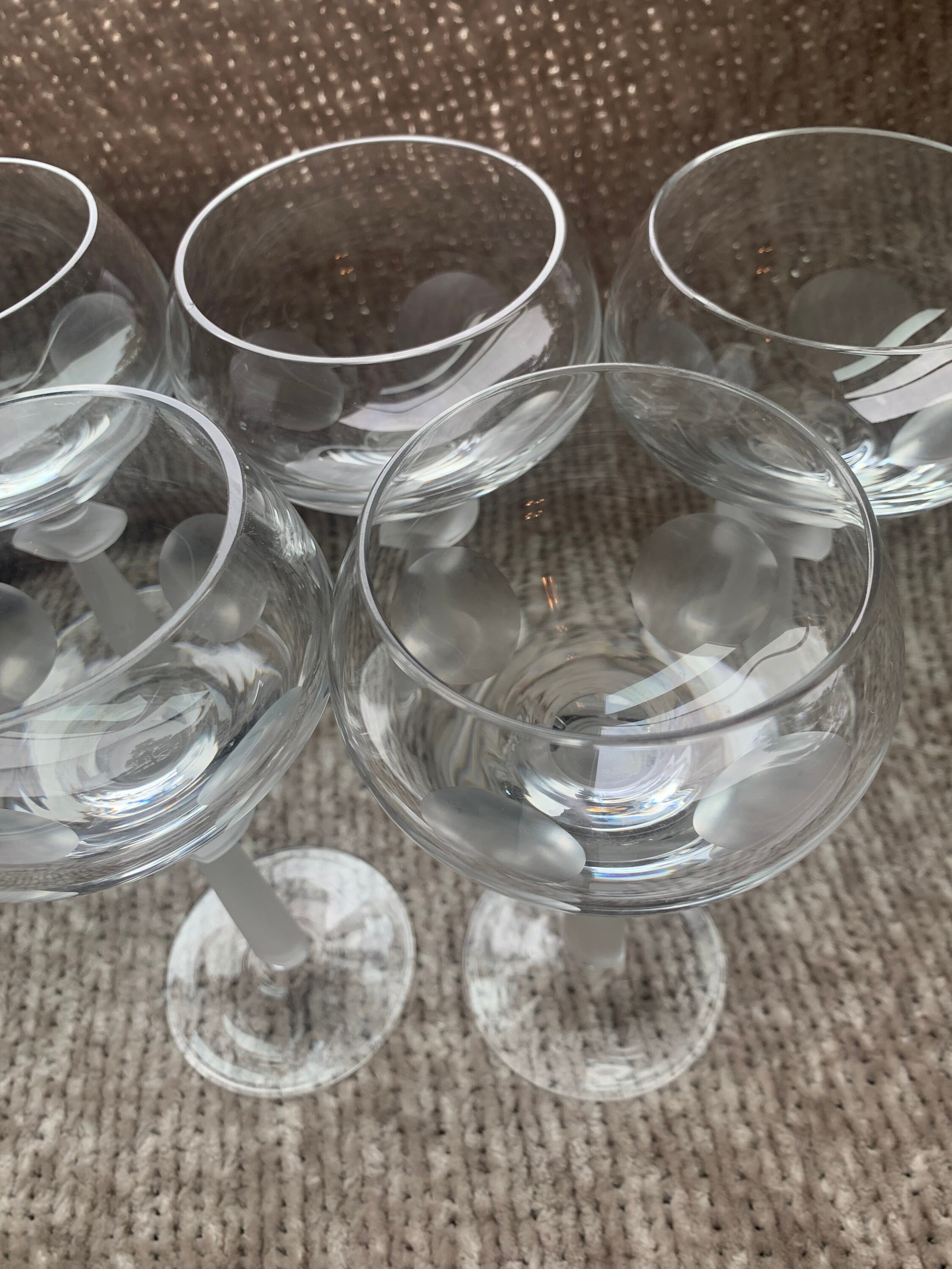 Mikasa Eclipse 7 Frosted Crystal Water Goblets - Etsy