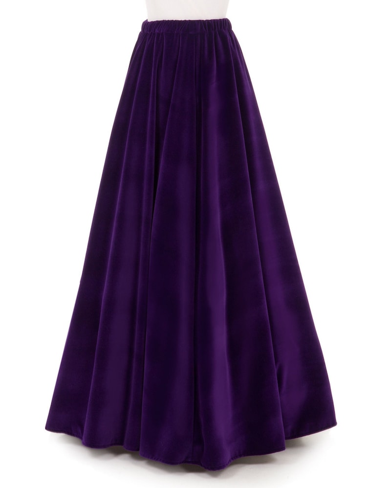 Velvet Maxi Skirt High Waisted Skirt Velvet Clothing Bridesmaid Skirt ...