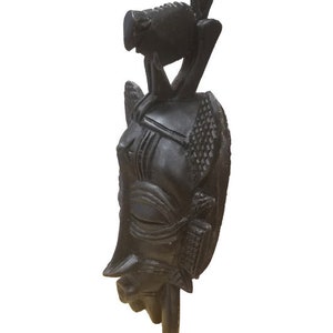 African Mask West African Vintage Tribal Ivory Coast Small Dark Senufo ...
