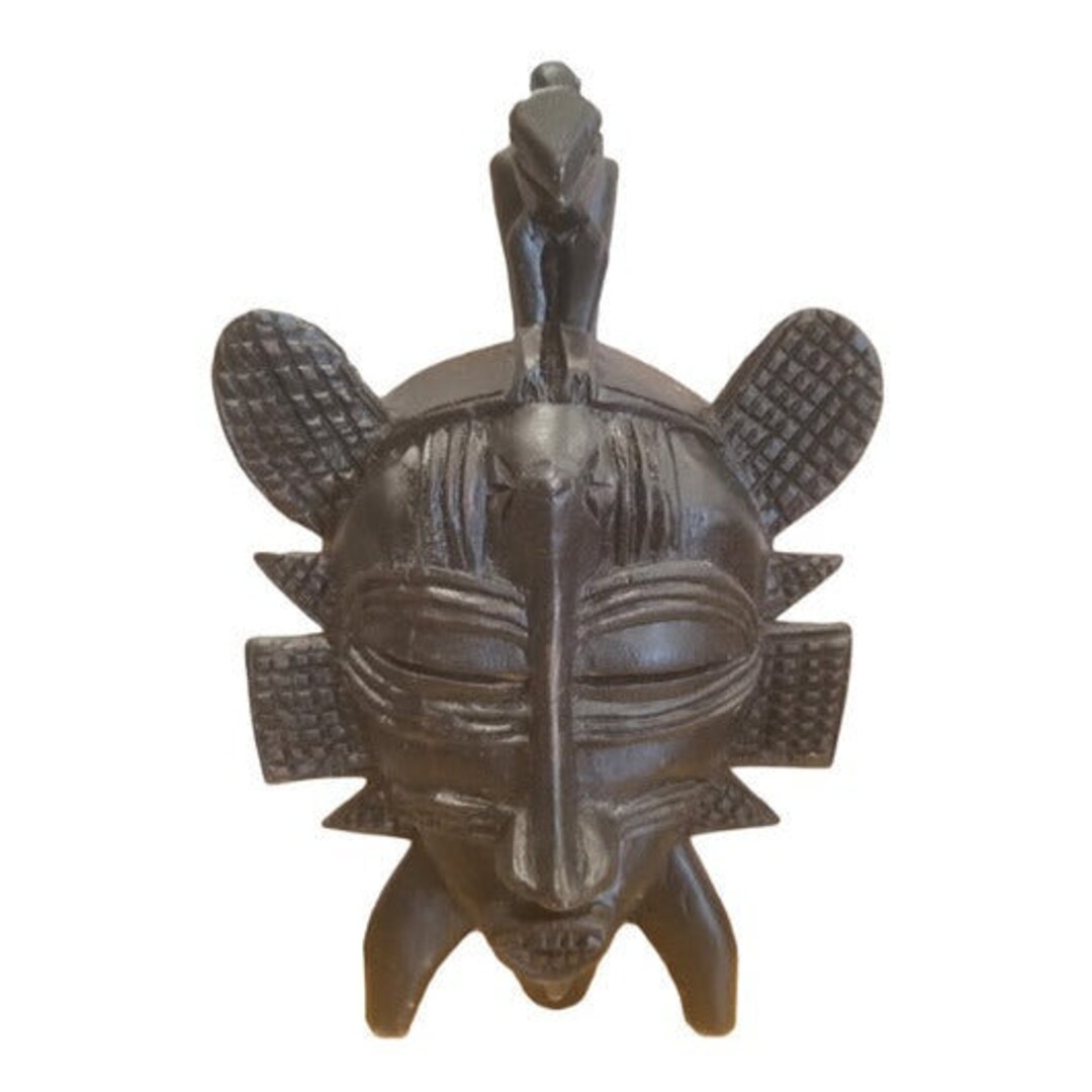 African Mask West African Vintage Tribal Ivory Coast Small Dark Senufo ...