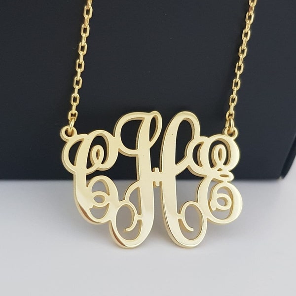 Monogram Necklace - Etsy