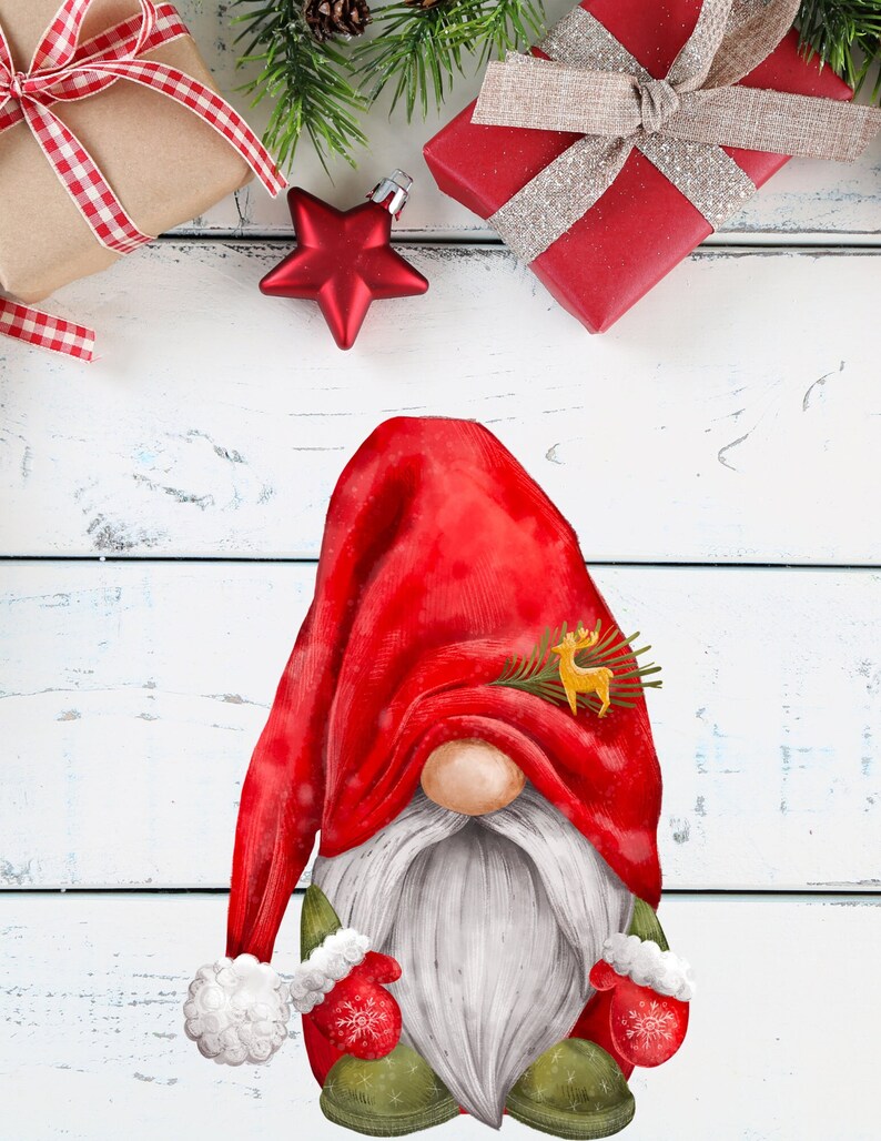 Christmas Gnome-pair Printable - Etsy