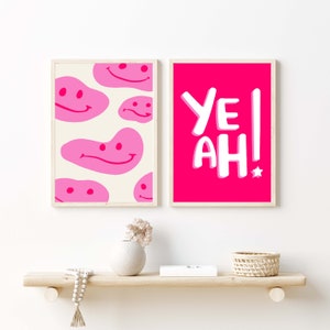 Preppy Aesthetic Wall Prints Set of 24 Preppy Pink Print Digital Poster ...