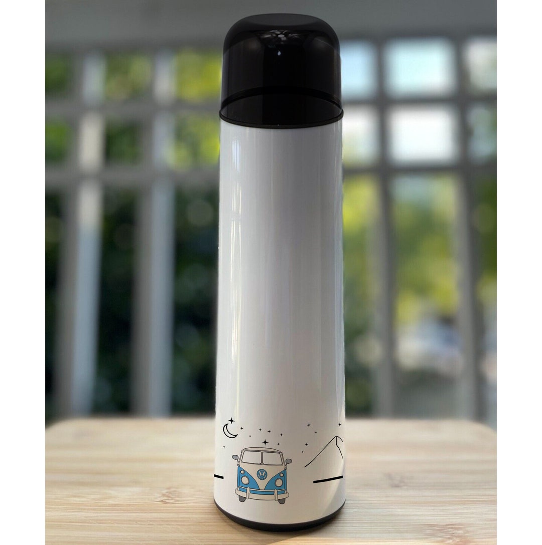 Vintage VW Camper Van Flask Fully Customisable Personalised Vacuum ...