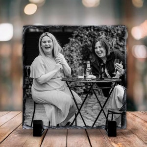 Square Photo Rock Slate | Personalised Slate Photo Frame - Two Size ...