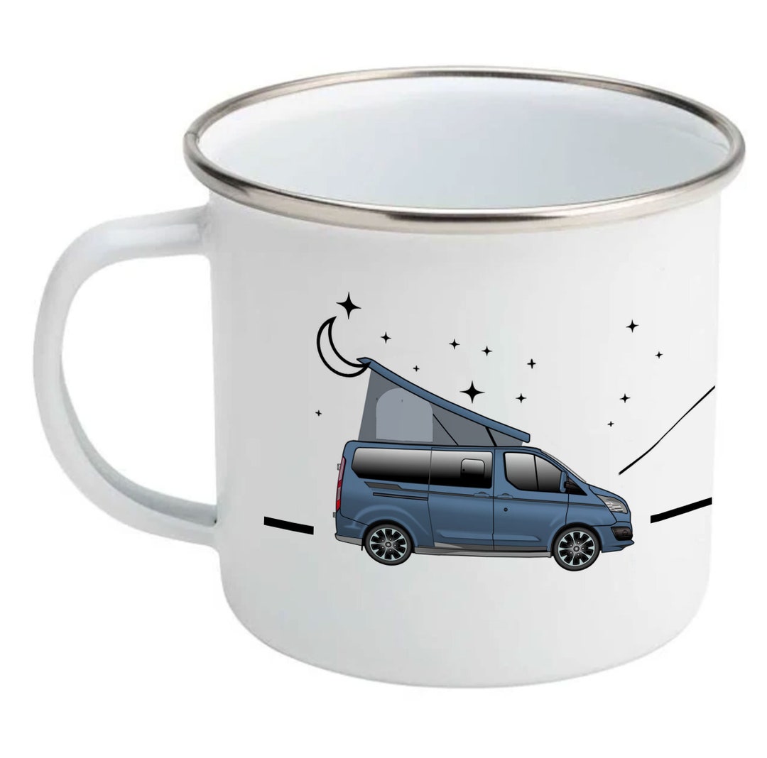 Ford Nugget Plus Campervan Mug - Personalised Vanlife Campervan Enamel ...