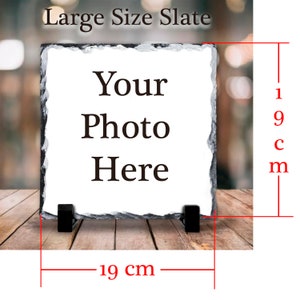 Square Photo Rock Slate | Personalised Slate Photo Frame - Two Size ...