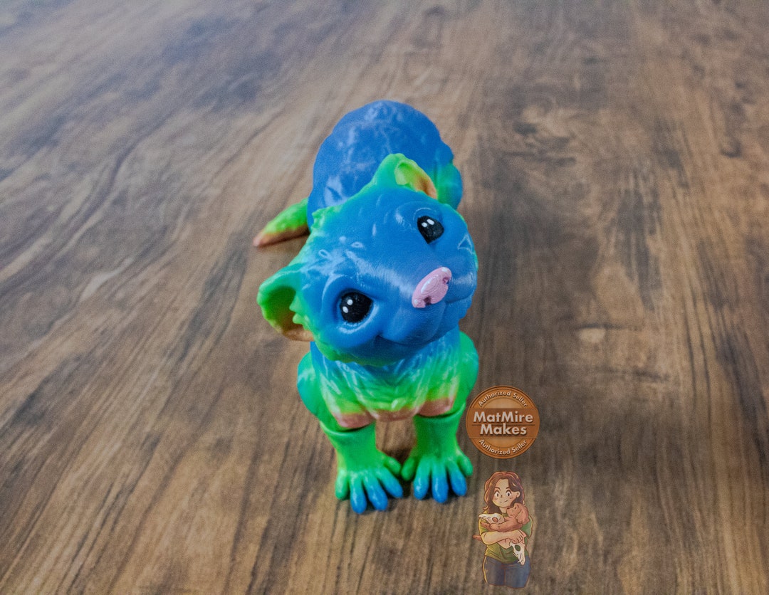 Flexi Ferret, Desk Pet, Articulated, Toy, 3D Print, Personalized ...