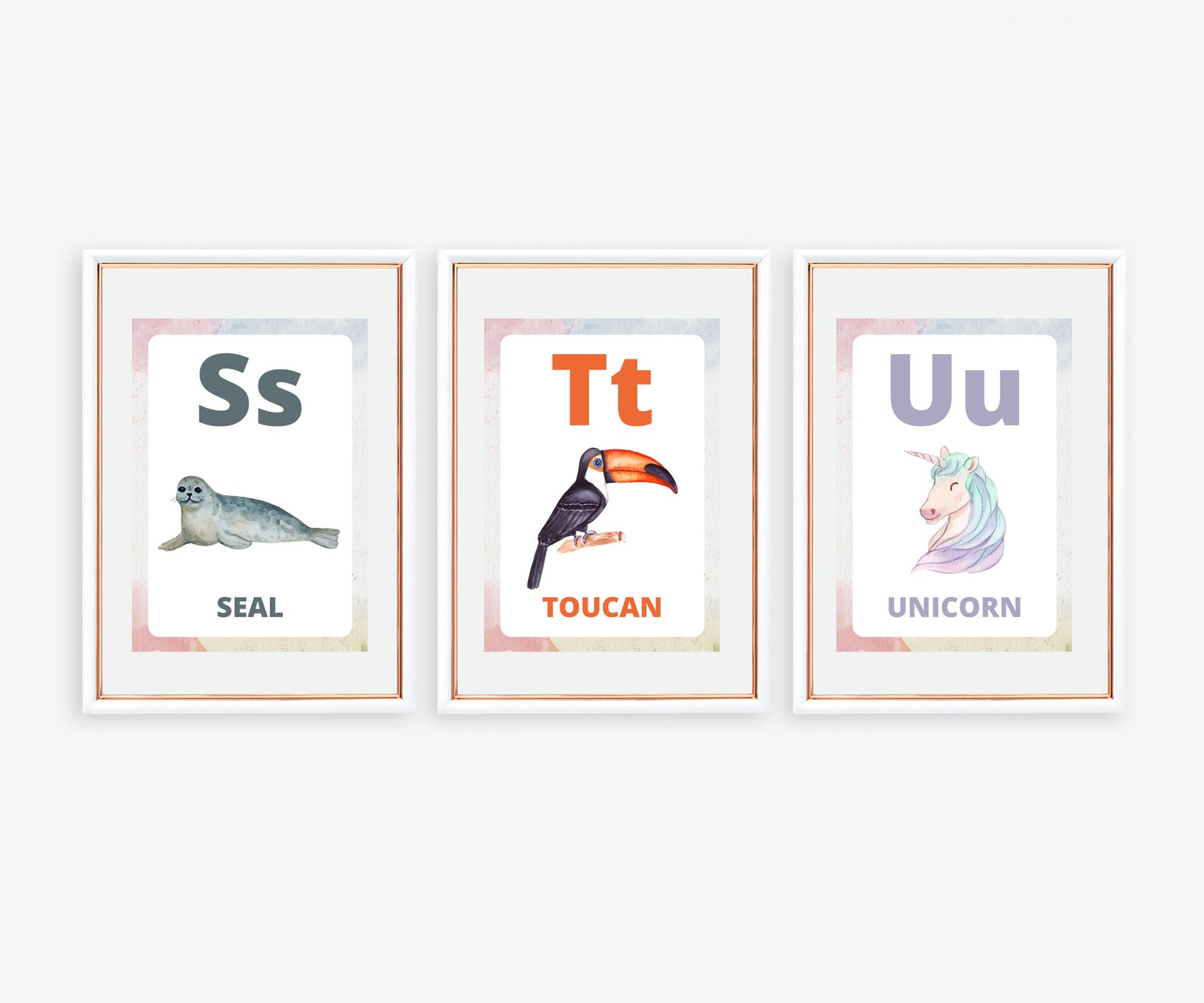 Alphabet Poster Set Alphabet Flashcards 26 Alphabet - Etsy
