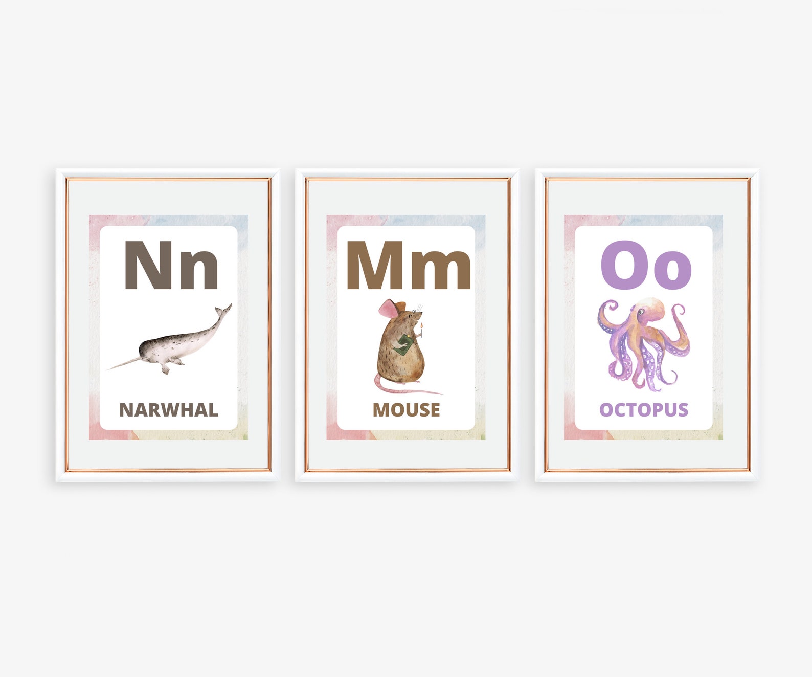 Alphabet Poster Set Alphabet Flashcards 26 Alphabet - Etsy