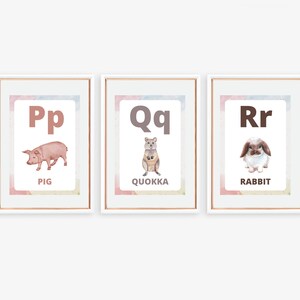 Alphabet Poster Set Alphabet Flashcards 26 Alphabet - Etsy