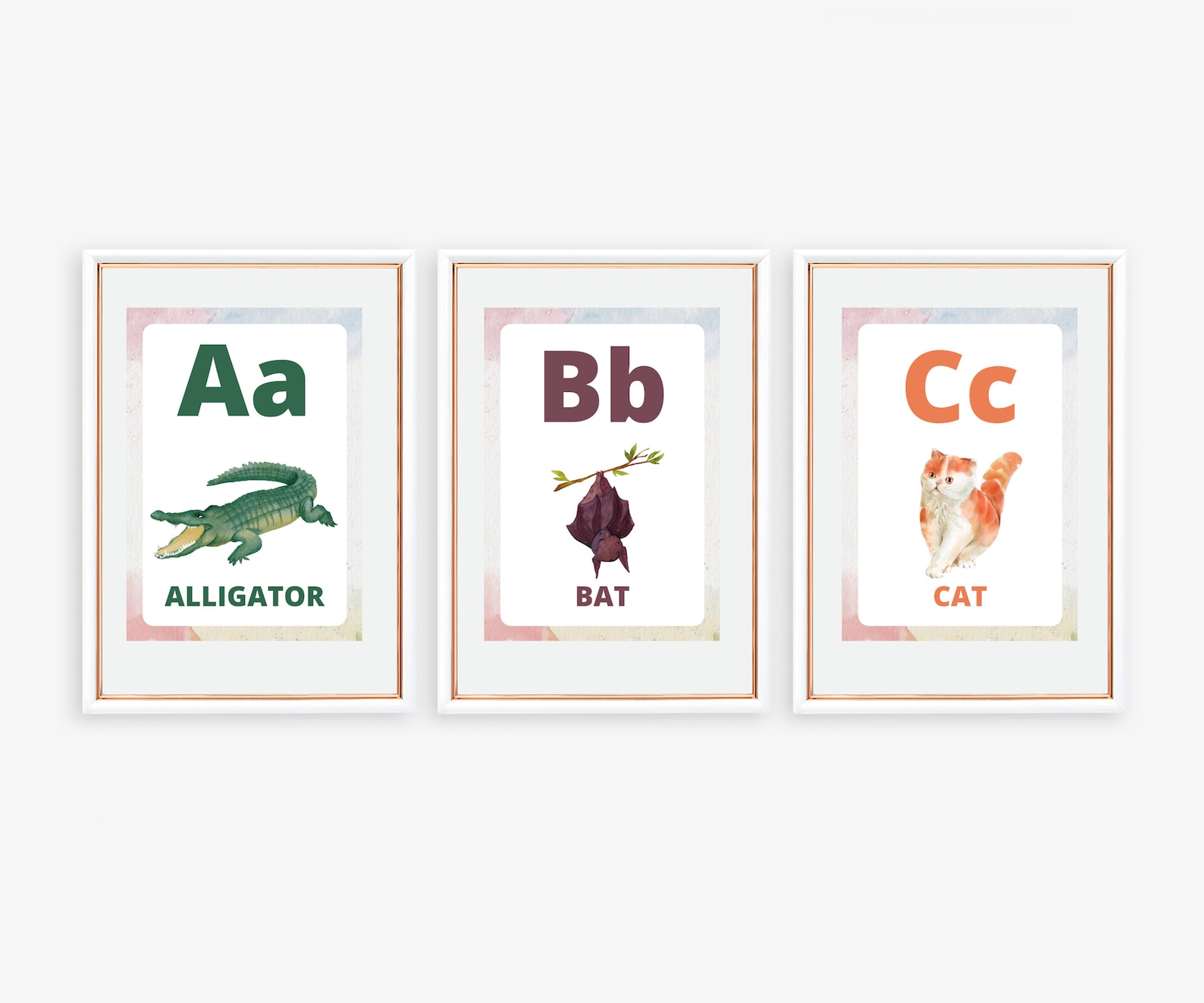 Alphabet Poster Set Alphabet Flashcards 26 Alphabet - Etsy