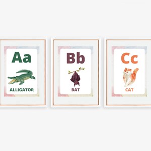 Alphabet Poster Set Alphabet Flashcards 26 Alphabet - Etsy