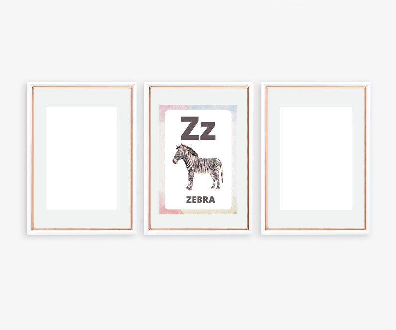 Alphabet Poster Set Alphabet Flashcards 26 Alphabet - Etsy
